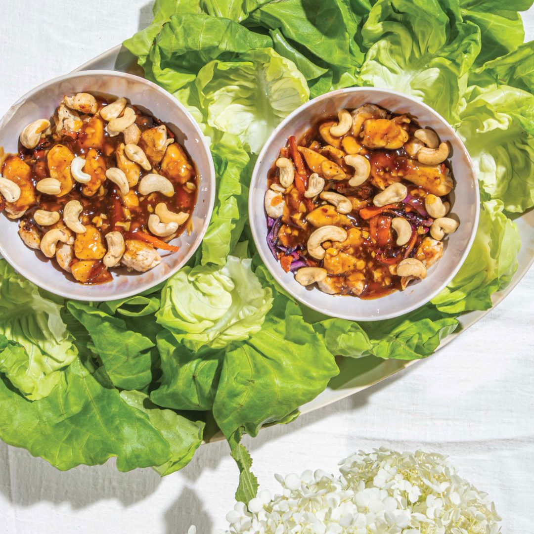 Lauren Kyle McDavid’s Orange Chicken and Cashew Lettuce Wraps Recipe ...